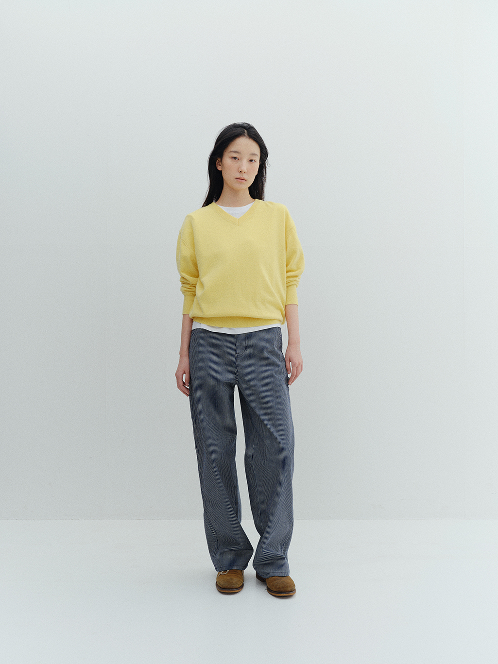 [Exclusive] Hickory Railroad Pants (Navy Stripe) : ISHII