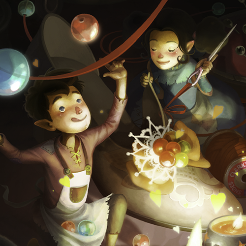 The Elves and the Shoemaker | Annie Won Illustration