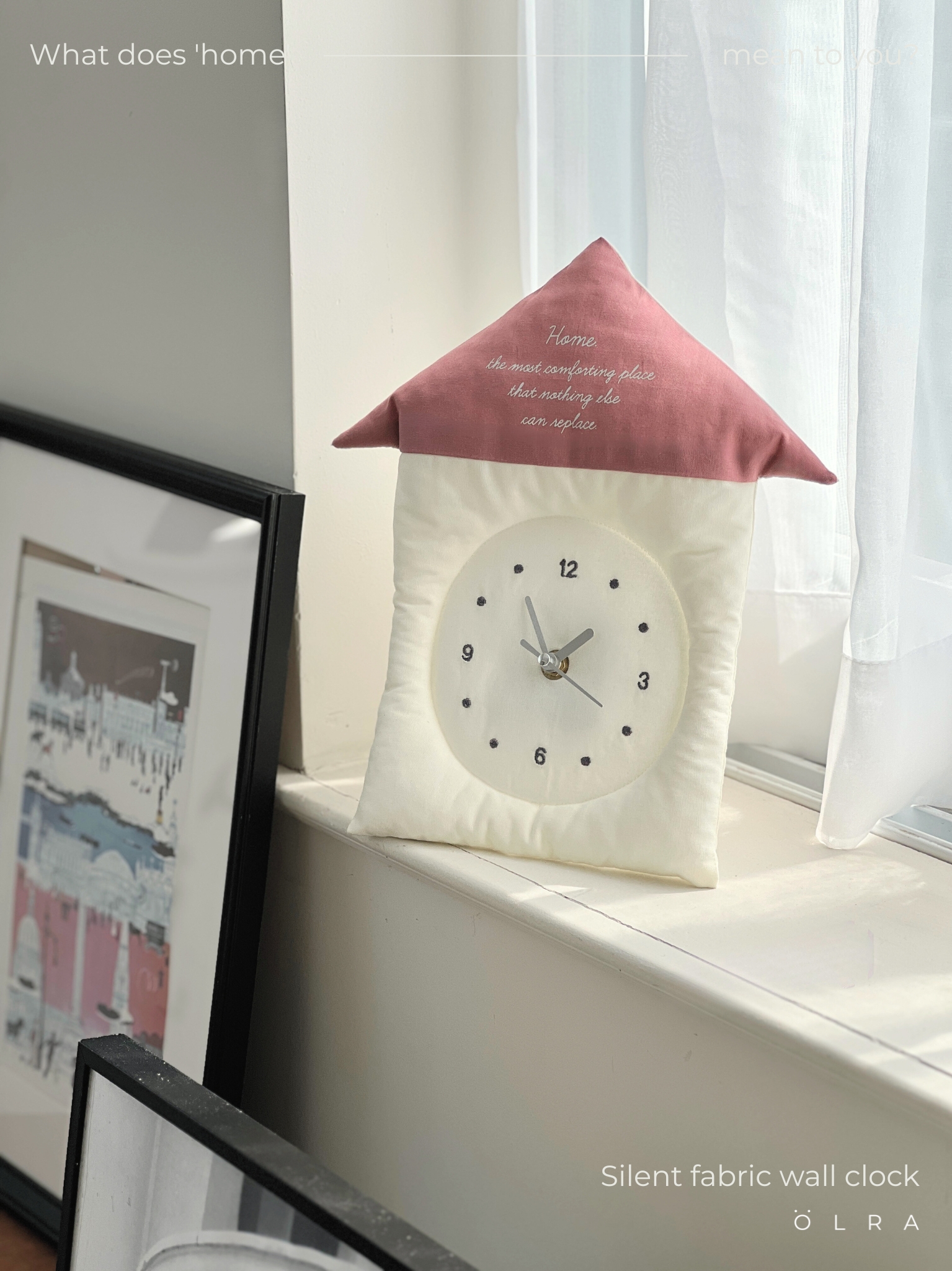 벽시계 > Silent fabric wall clock_INDI PINK | 오늘의집 쇼핑